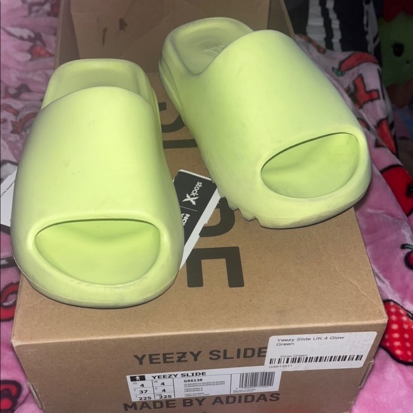 adidas | Shoes | Adidas Yeezy Slide Kids Shoes Green | Poshmark